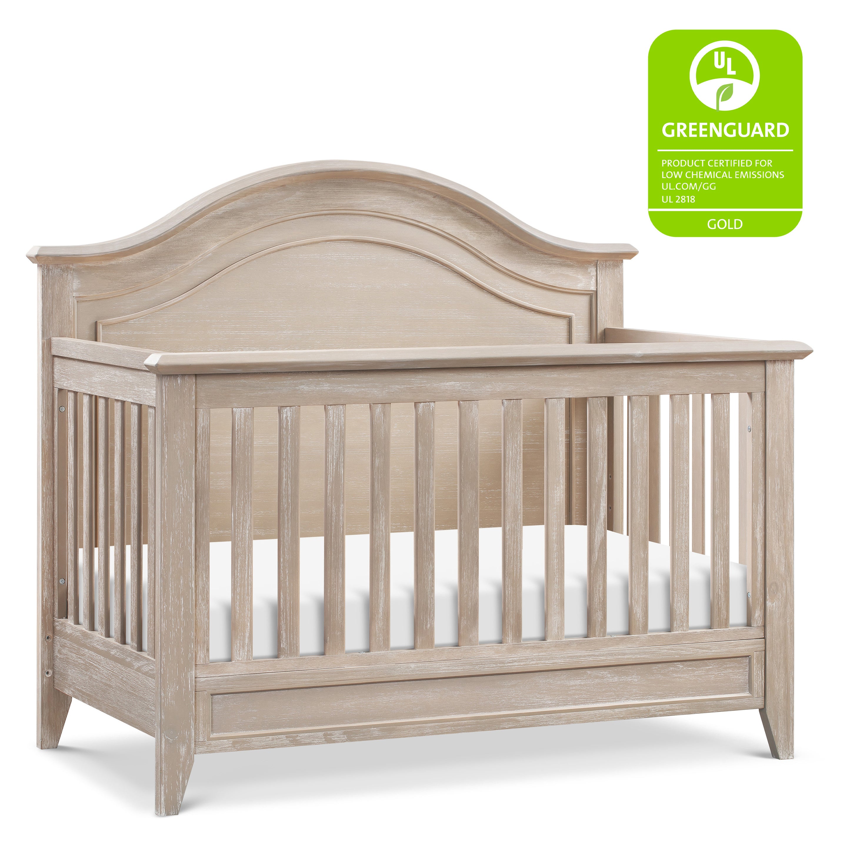 Monogram by Namesake Beckett Rustic 4-in-1 Convertible Curve Top Crib