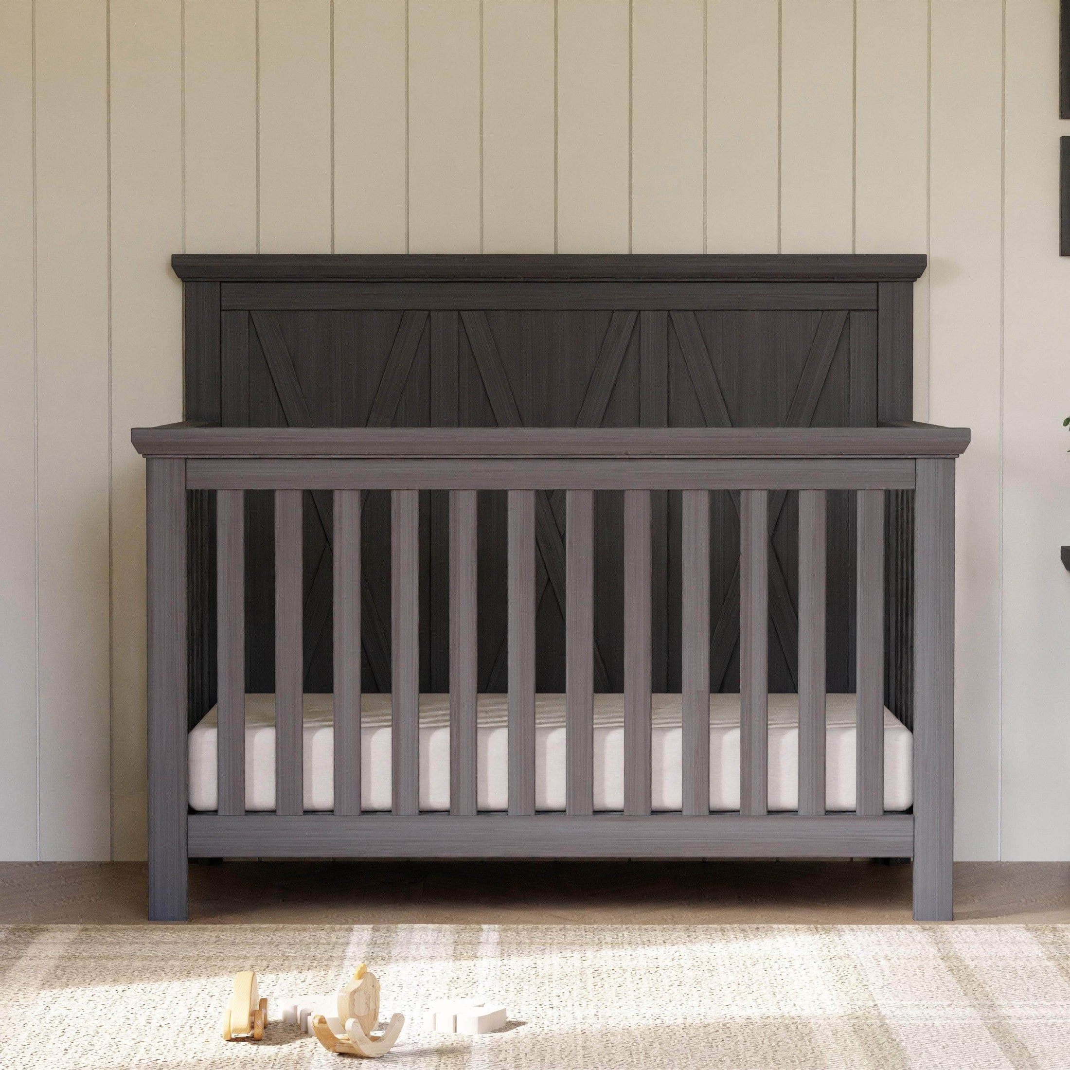 Monogram by Namesake Emory Farmhouse 4-in-1 Convertible Crib