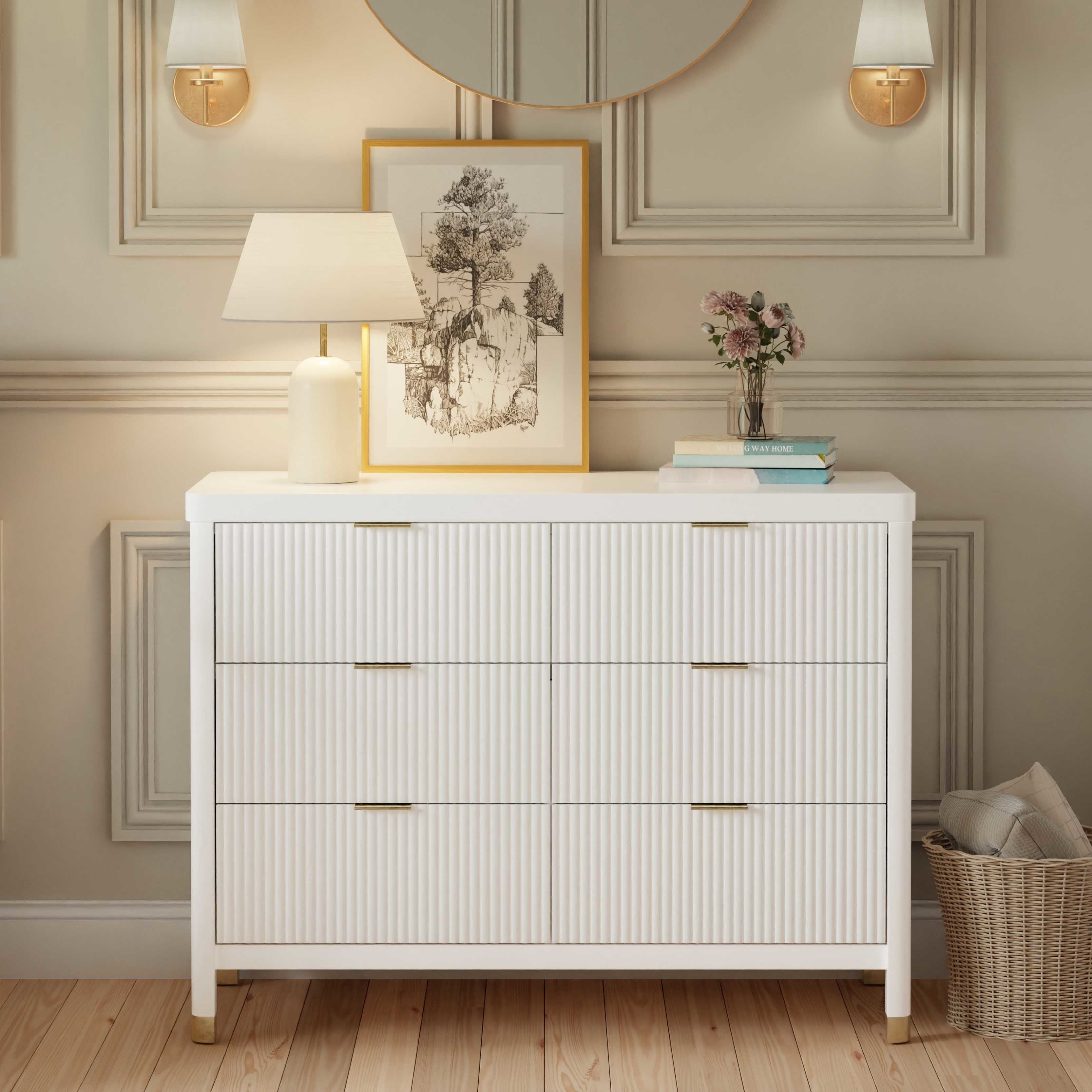 Assembled white dresser store