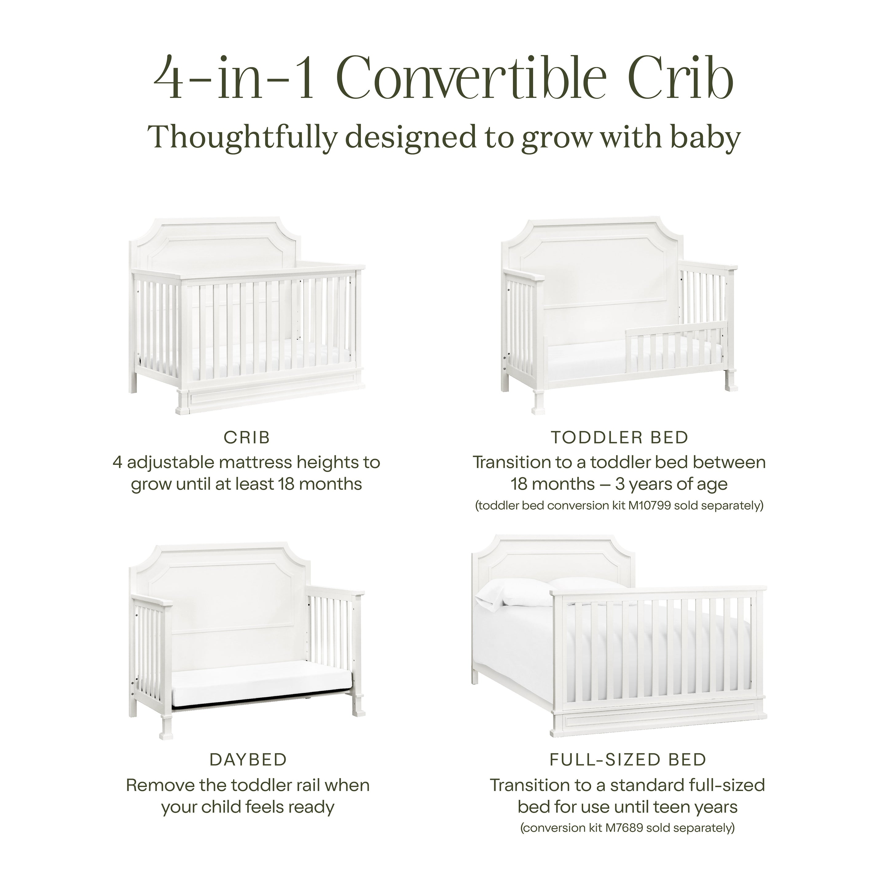 Namesake Emma Regency 4-in-1 Convertible Crib
